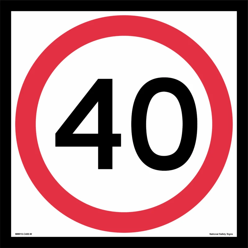 Multi Message 40 kph Sign 600mm - Traffic Control signs 40 KPH