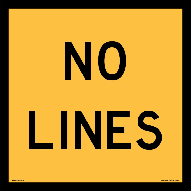 Multi Message No Lines Sign - Roadwork Signs online