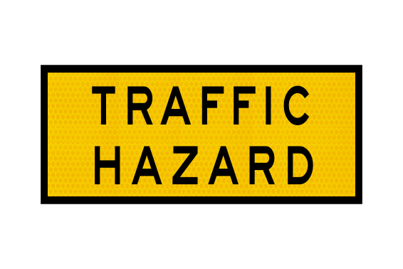 T1-10A Traffic Hazard Sign - Hazard ahead Boxed edge Sign