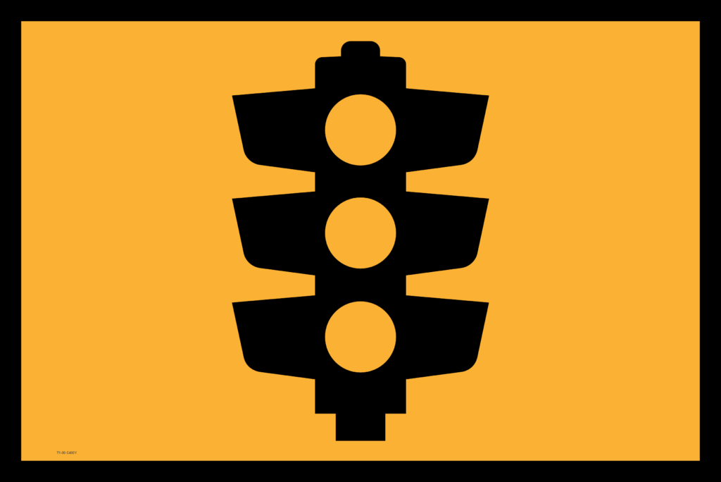 T1-30A Traffic Light sign - Boxed Edge Sign - National Traffic Signs