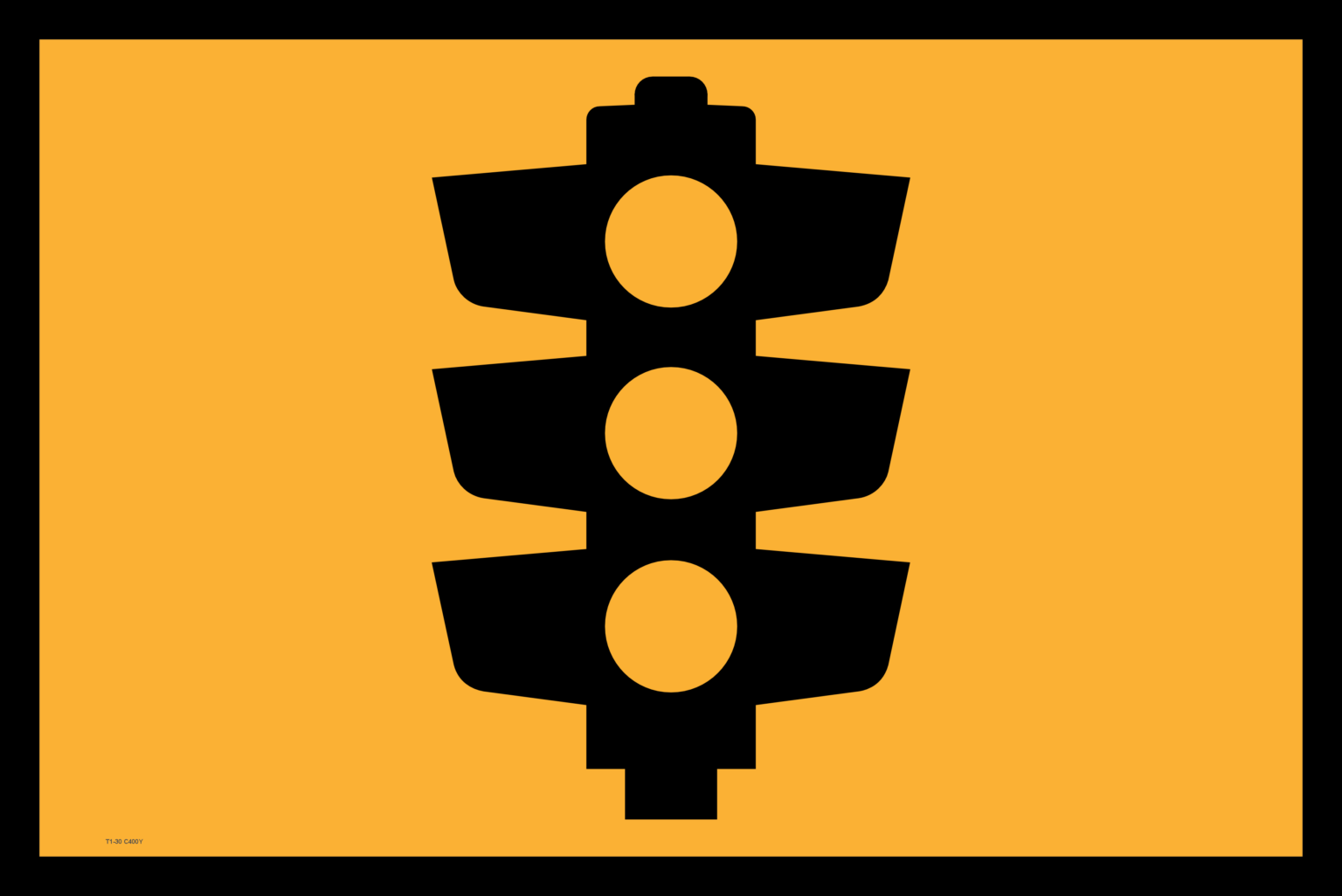 T1-30A Traffic Light sign - Boxed Edge Sign - National Traffic Signs