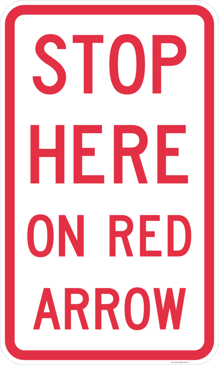 R6-14A Stop Here On Red Arrow - Australian Compliant - National Traffic ...