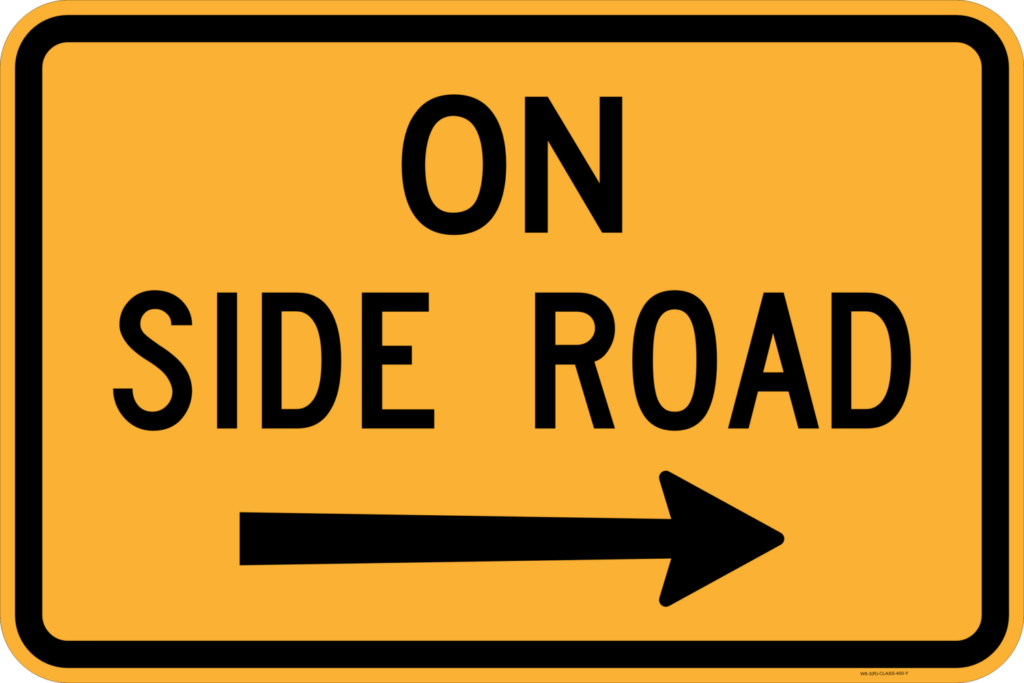 W8-3(R) On Side Road (right) - Australian Compliant - National Traffic ...